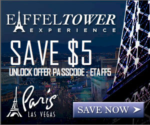 Eiffel Tower Experience Las Vegas Coupon Codes Save $5