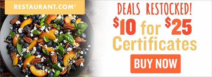 Restaurant.com Discount Coupon Codes - Save up to 90% Off Your Meal